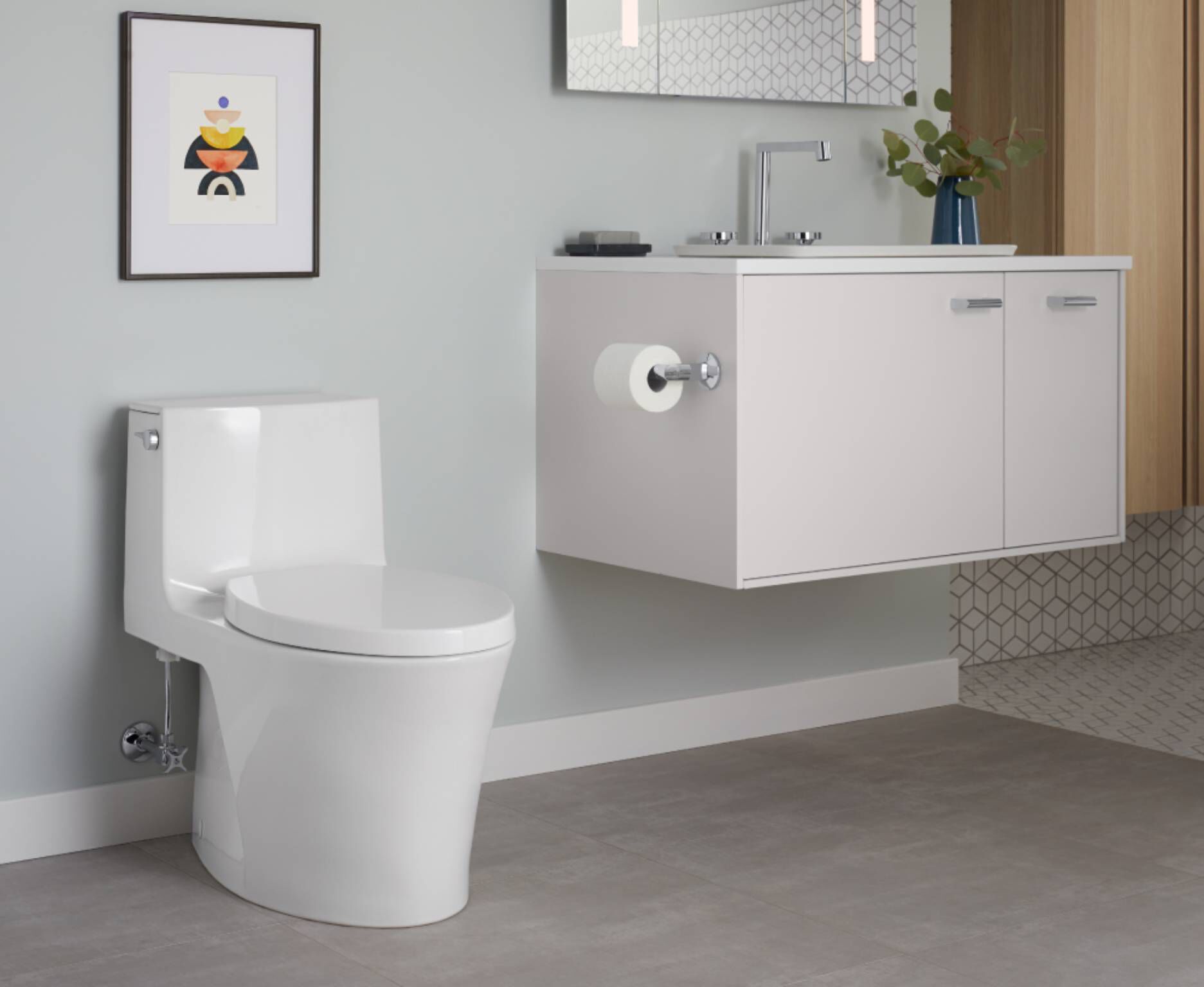 Sanitario una pieza descarga doble linea Veil | Kohler